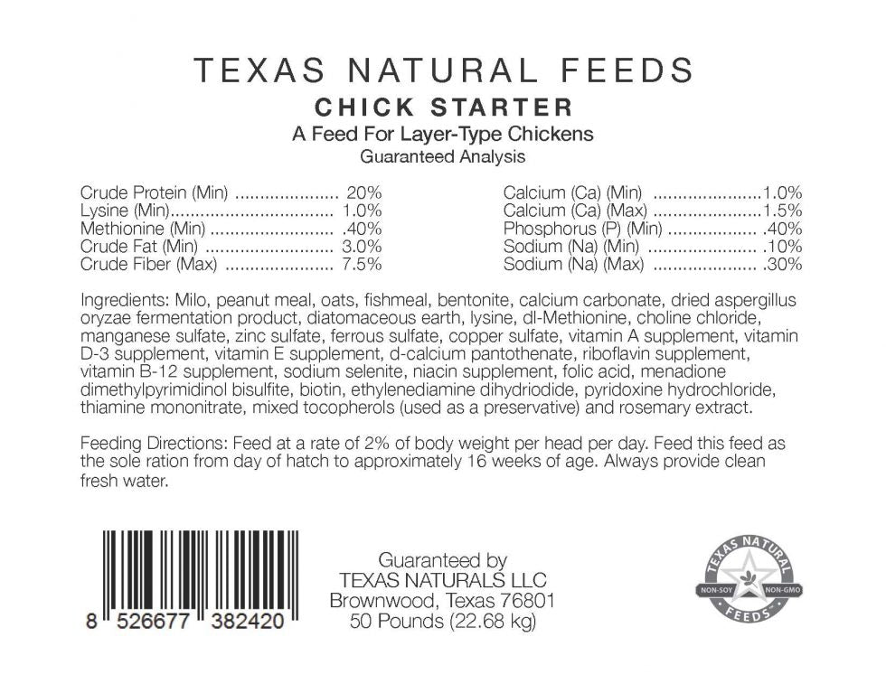 Texas Natural Feeds Chick Starter/Grower - Waxahachie, TX - Boyce Feed ...