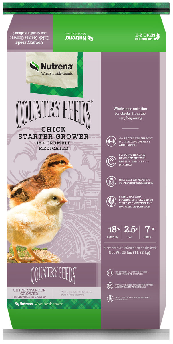 Nutrena® Country Feeds® Chick Starter Grower Feed Medicated ...